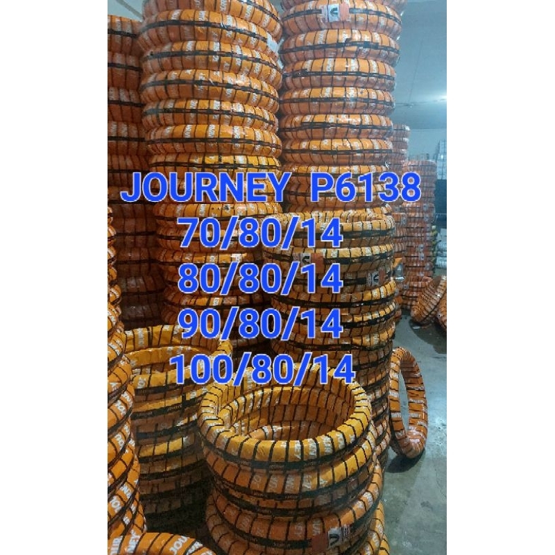 JOURNEY TUBELESS TIRES P6138 70/80/14 80/80/14 90/80/14 100/80/14 (FREE ...
