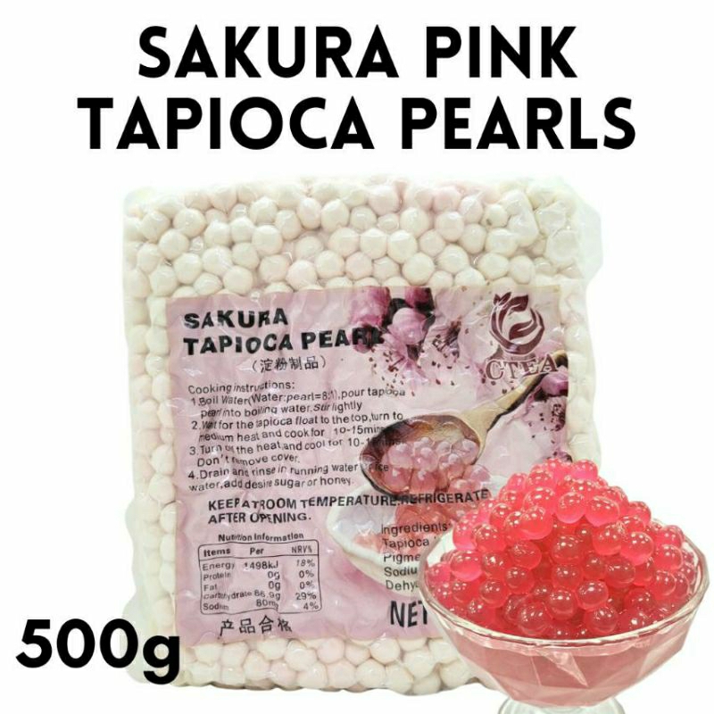Pink Tapioca Pearls SAKURA 900g Boba Pearls CTEA Sinkers Milktea ...