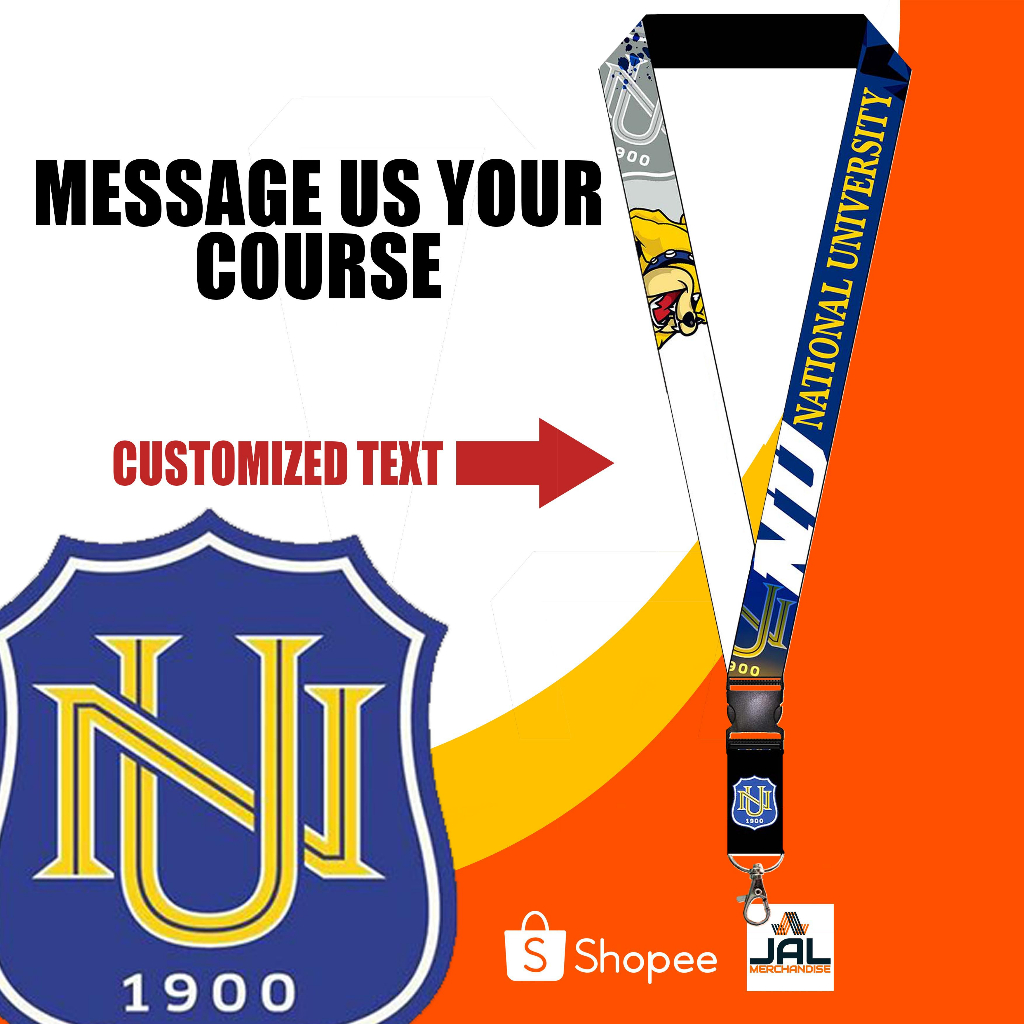 NU / National University ID Lace with COURSE selection / ID Lanyard ...