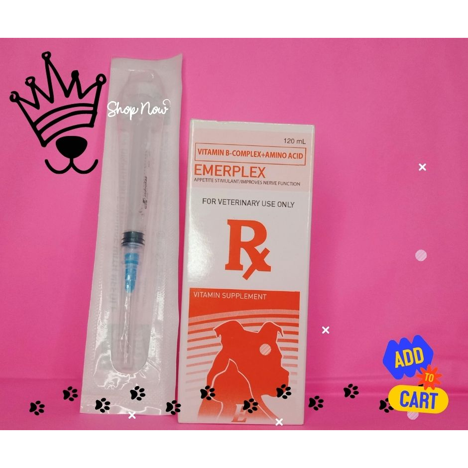 EMERPLEX Vitamin B-Complex + Amino Acid 120ml with Free Syringe ...