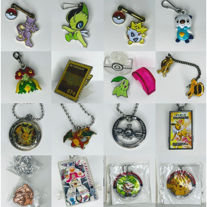 Authentic Pokemon Metal Plate Keychain, Rubber Charms and Pins Gashapon ...