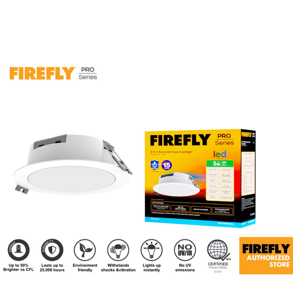 Firefly Pro Series Water Resistant LED Downlight IP44 | Shopee Philippines