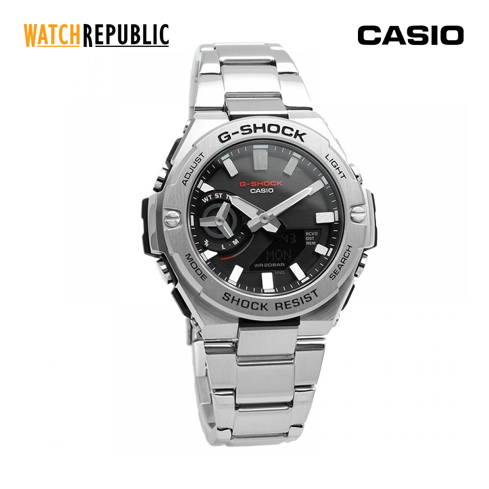 Casio G-Shock Silver Stainless Analog-Digi Watch For Men CGST-B500D ...