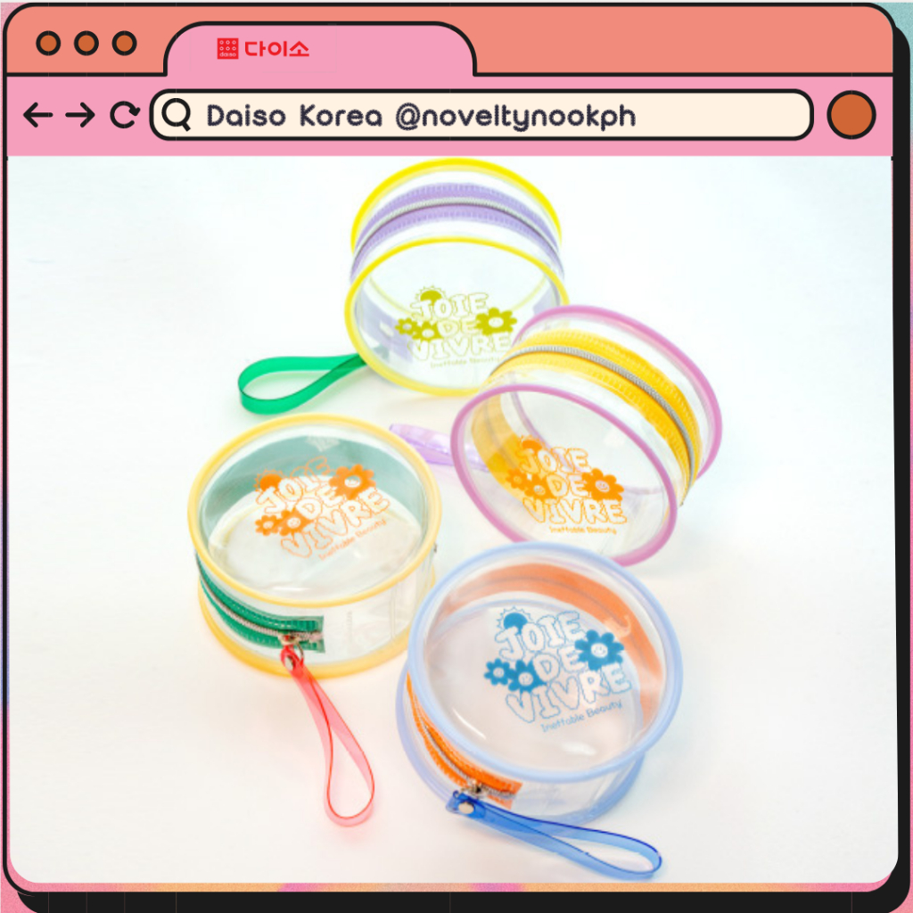 [PH Stock] Daiso Korea Joie de Vivre PVC Clear Pouch Small Coin Purse ...