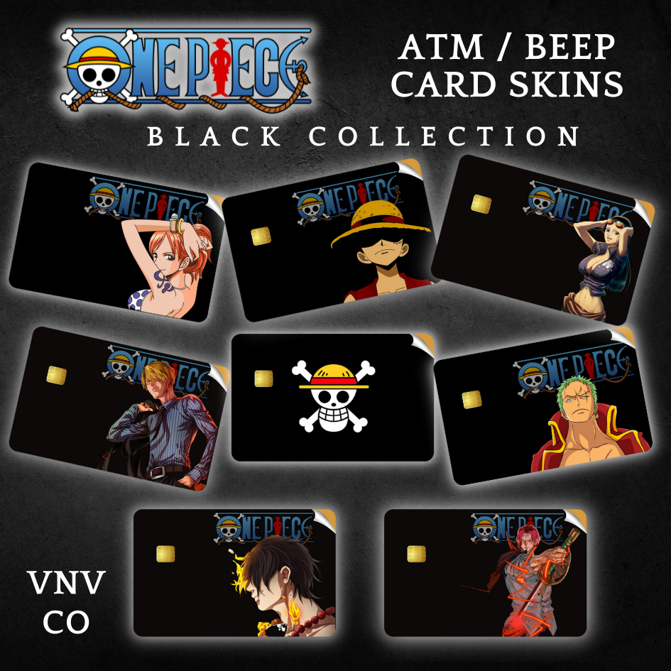 ONE PIECE ATM BEEP Card Skins Vinyl Black Collection STICKER- NOT ...