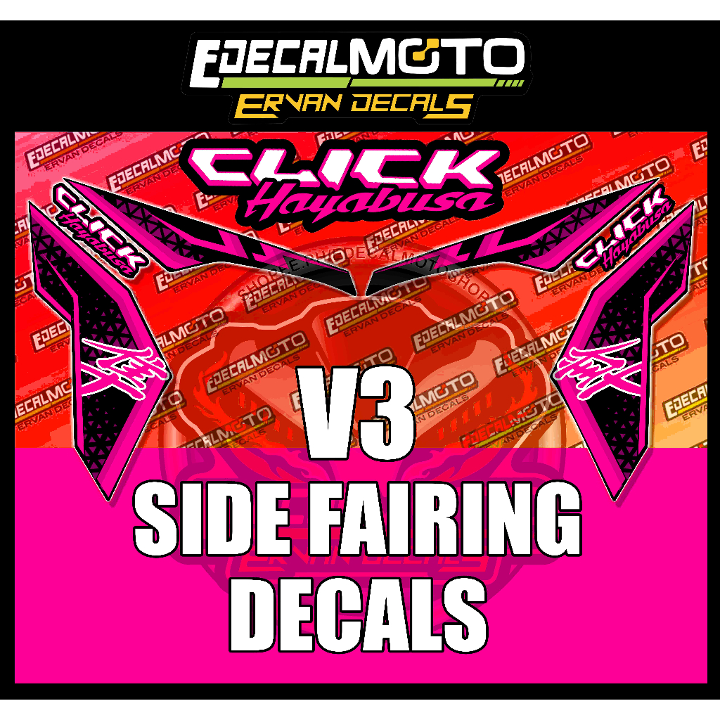 HONDA CLICK V3 2023 SIDE FAIRING HAYABUSA DESIGN | Shopee Philippines
