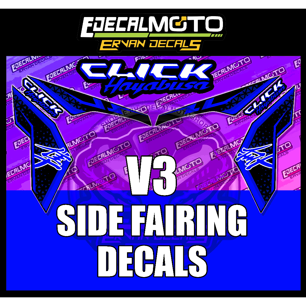HONDA CLICK V3 2023 SIDE FAIRING HAYABUSA DESIGN | Shopee Philippines