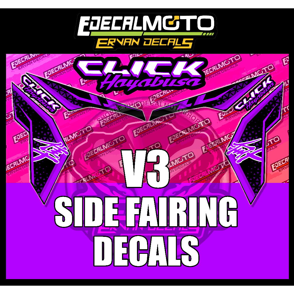 HONDA CLICK V3 2023 SIDE FAIRING HAYABUSA DESIGN | Shopee Philippines