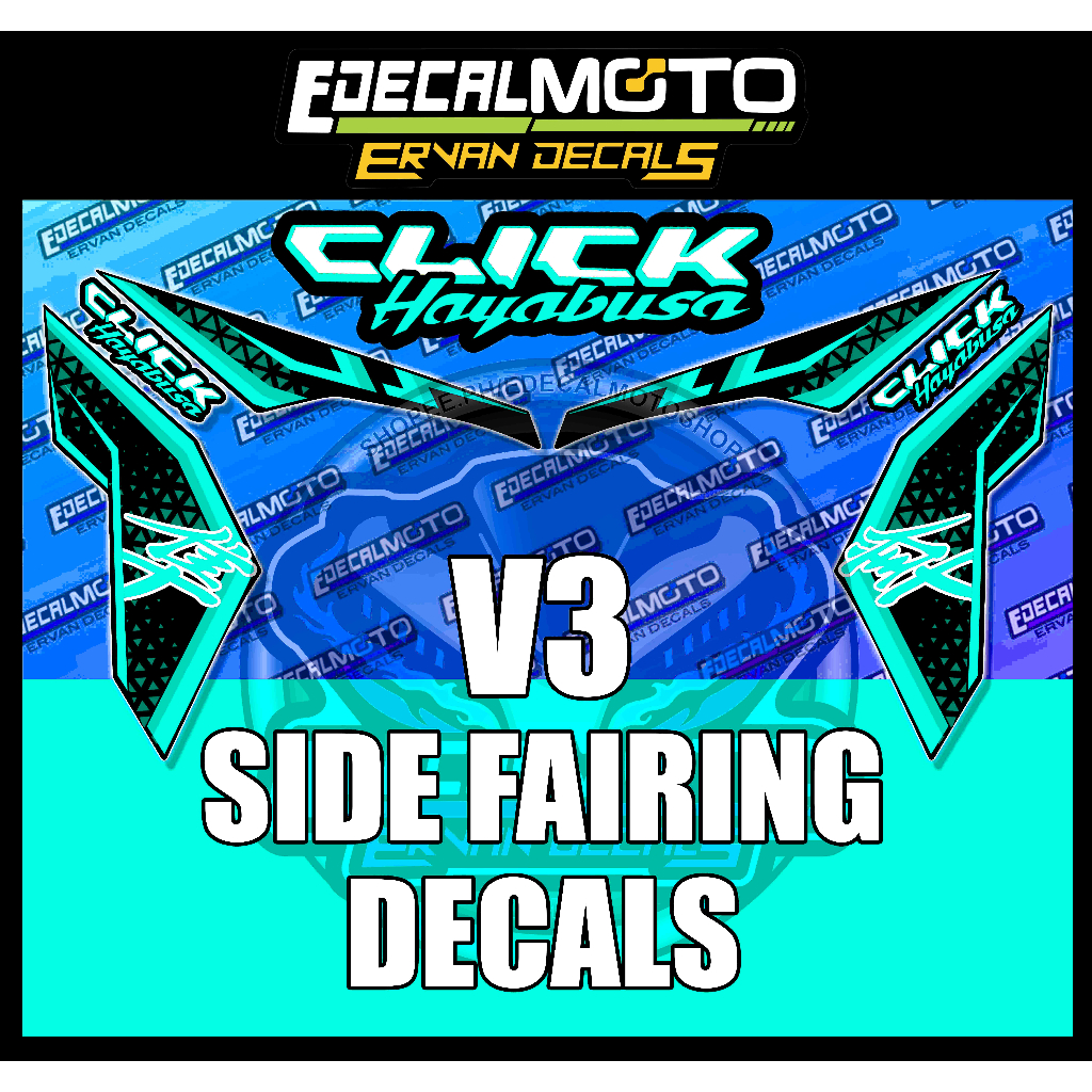 HONDA CLICK V3 2023 SIDE FAIRING HAYABUSA DESIGN | Shopee Philippines