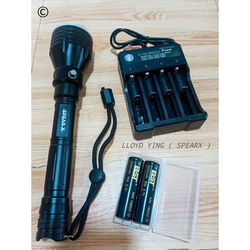 1200 Lumens SPEARX Waterproof Diving Flashlight ( WITH BST 3200MAH ...