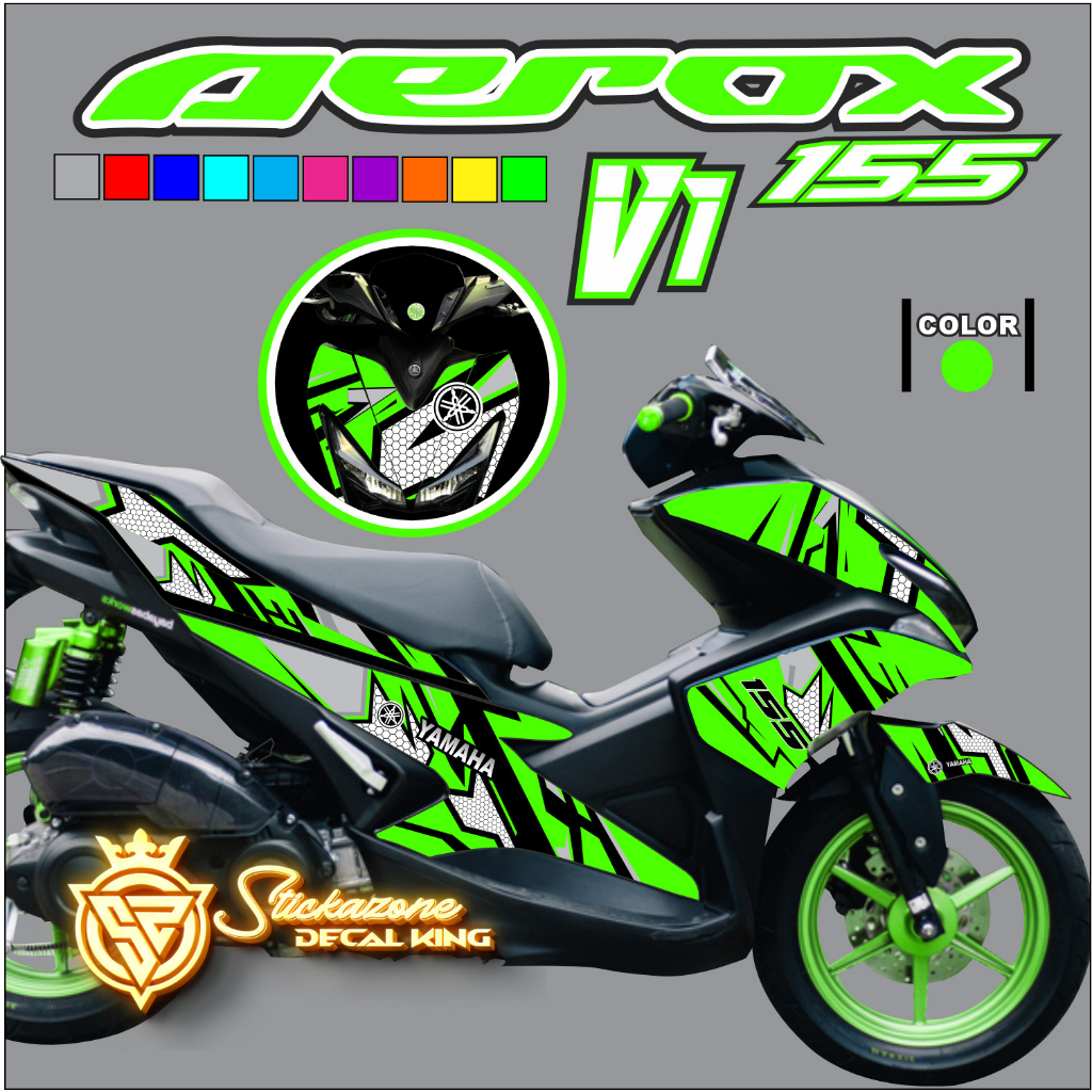 YAMAHA AEROX 155 V1 FULL DECALS PRINTED LAMINATED STICKERS | Shopee ...