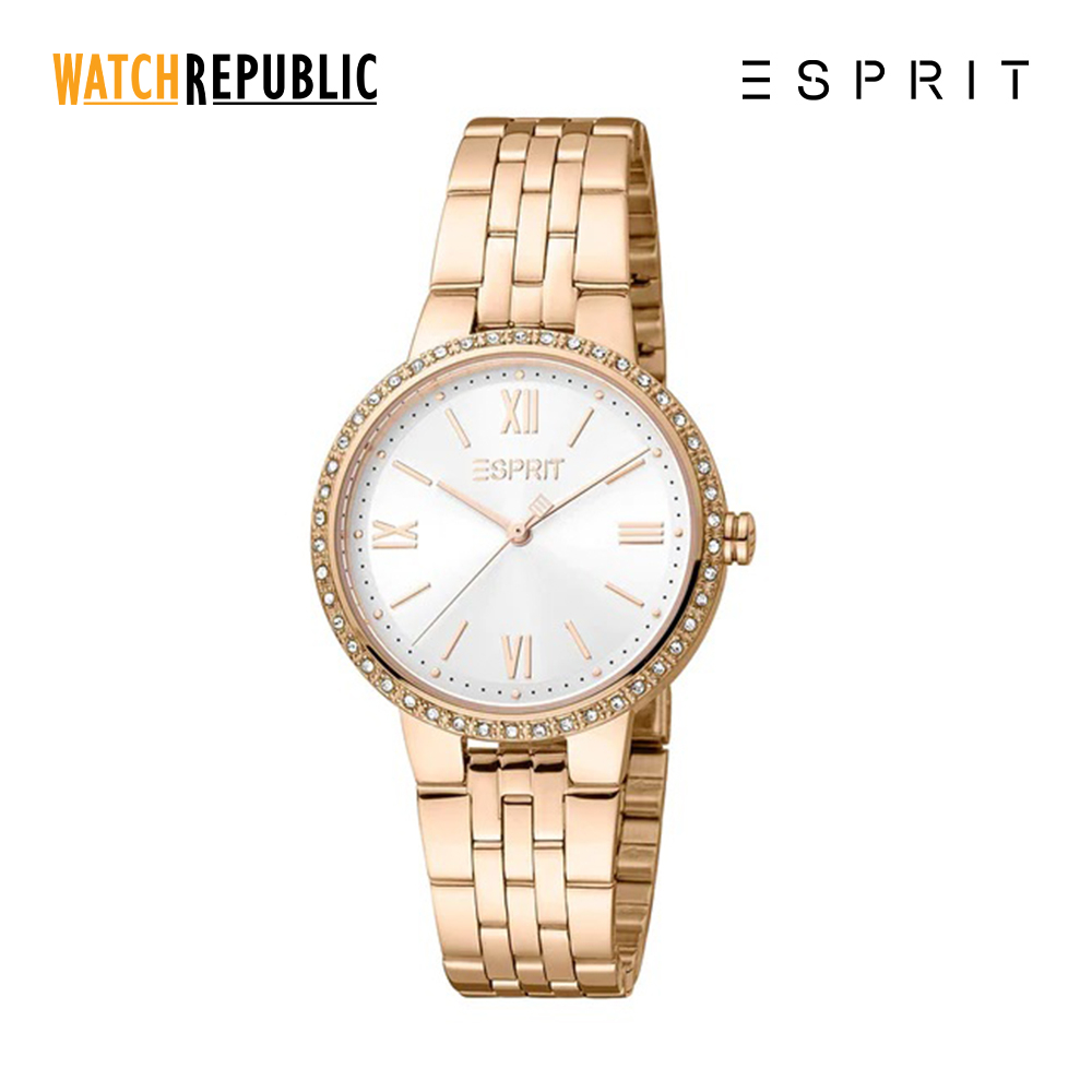 Esprit Cara Glam Rose Gold Stainless Steel Analog Quartz Watch For ...