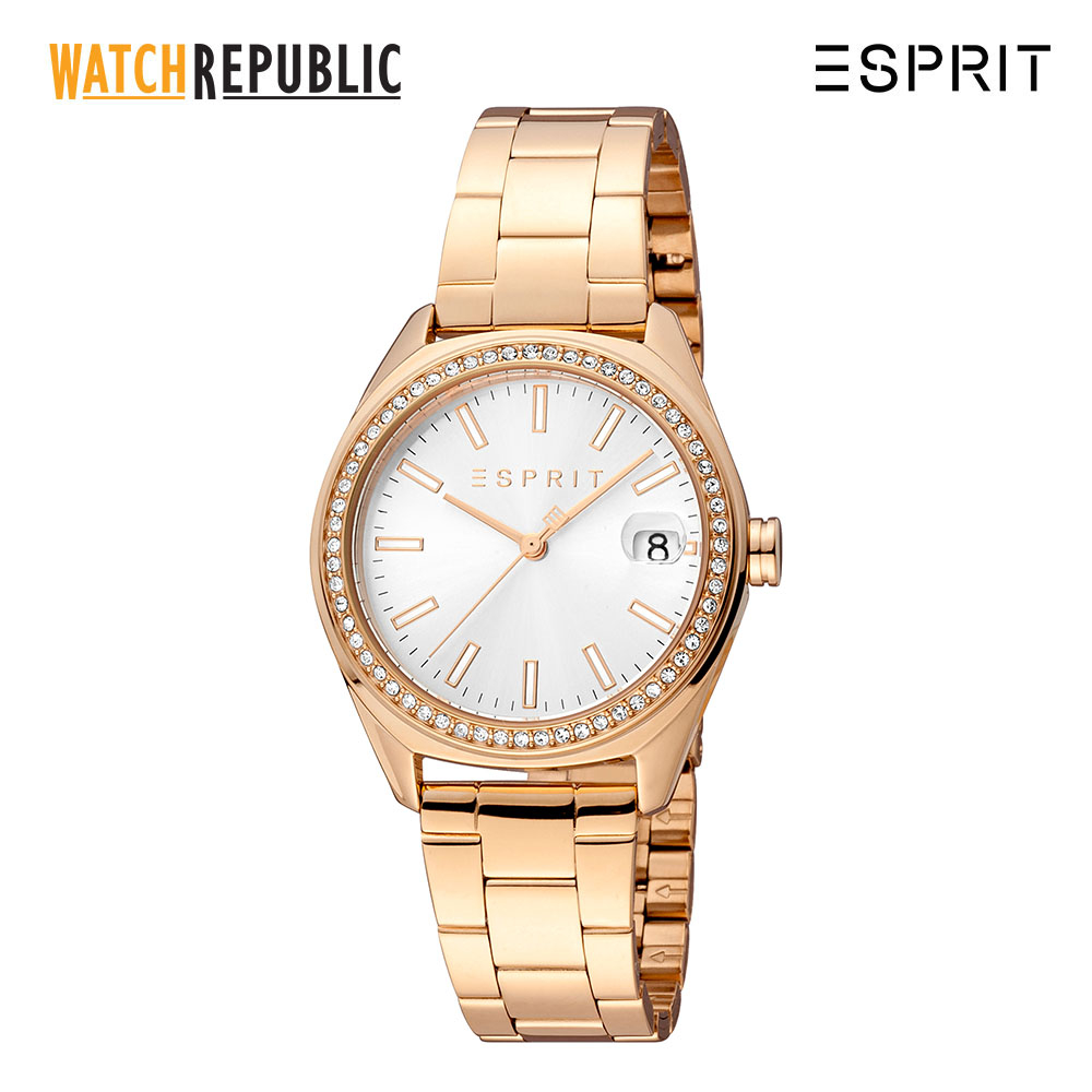 Esprit Celia Rose Gold Stainless Steel Analog Quartz Watch For Women ...