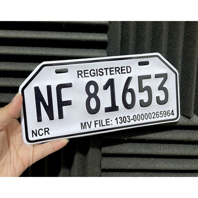 OLD MC PLATE BLACK WHITE | Shopee Philippines