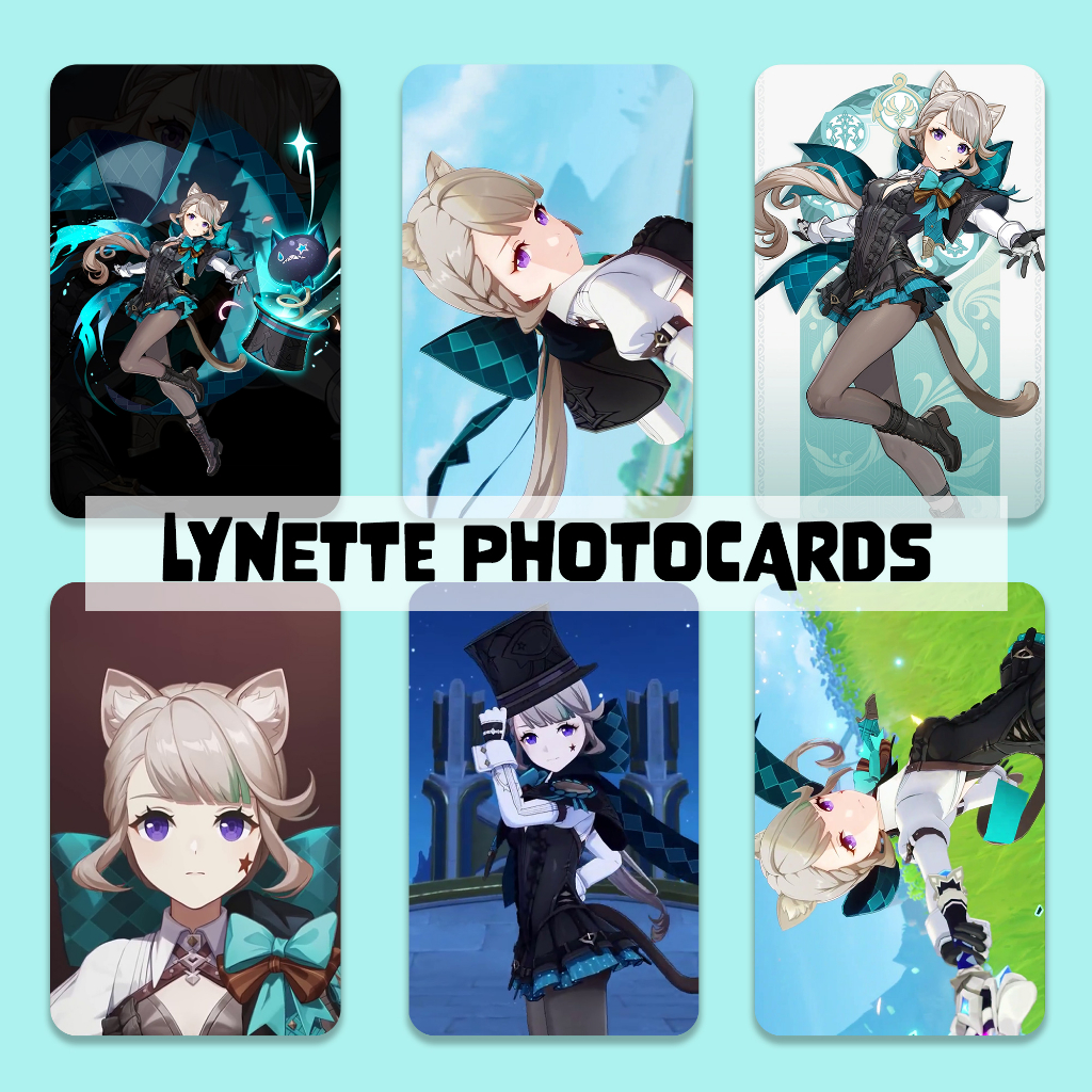 Genshin Impact Photocards - LYNETTE Textured Photocards Front and Back ...