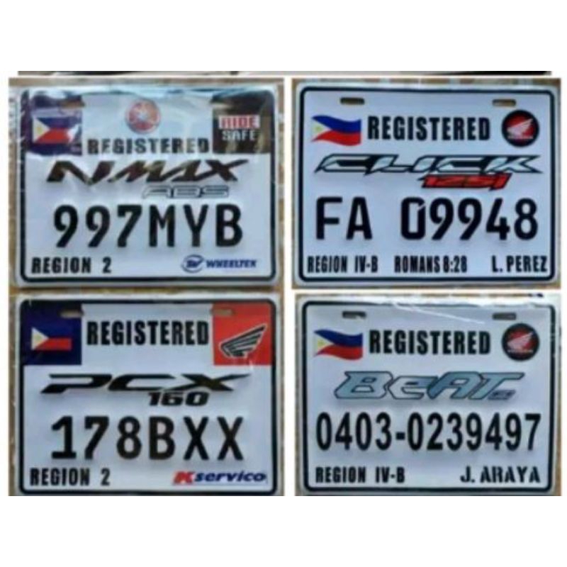 MOTORCYCLE THAI PLATE METAL GALVANIZE EMBOSSED | Shopee Philippines