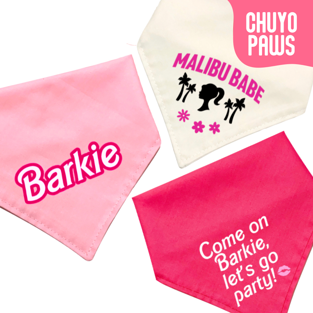 Barkie Pet Bandana Barbie Inspired Handmade for Dogs and Cats | Shopee ...