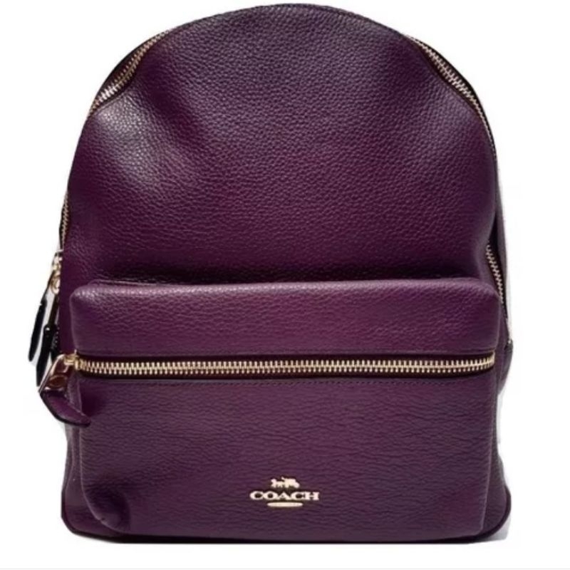 COACH PEBBLED MEDIUM LEATHER BACKPACK PRELOVED | Shopee Philippines
