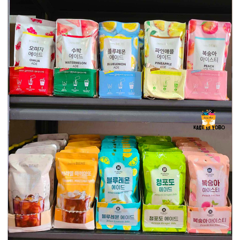 Cafe Bene/ Mcnulty Korean Pouch Drink Fruit Ade/ Korean Coffee Pouch ...
