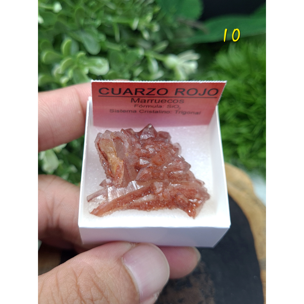 Red Quartz Crystal Cluster in 4x4cm box - large - raw Hematoid Quartz ...