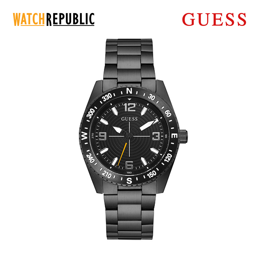 Guess Sport Black Stainless Steel Analog Quartz Watch For Men GW0327G2 ...