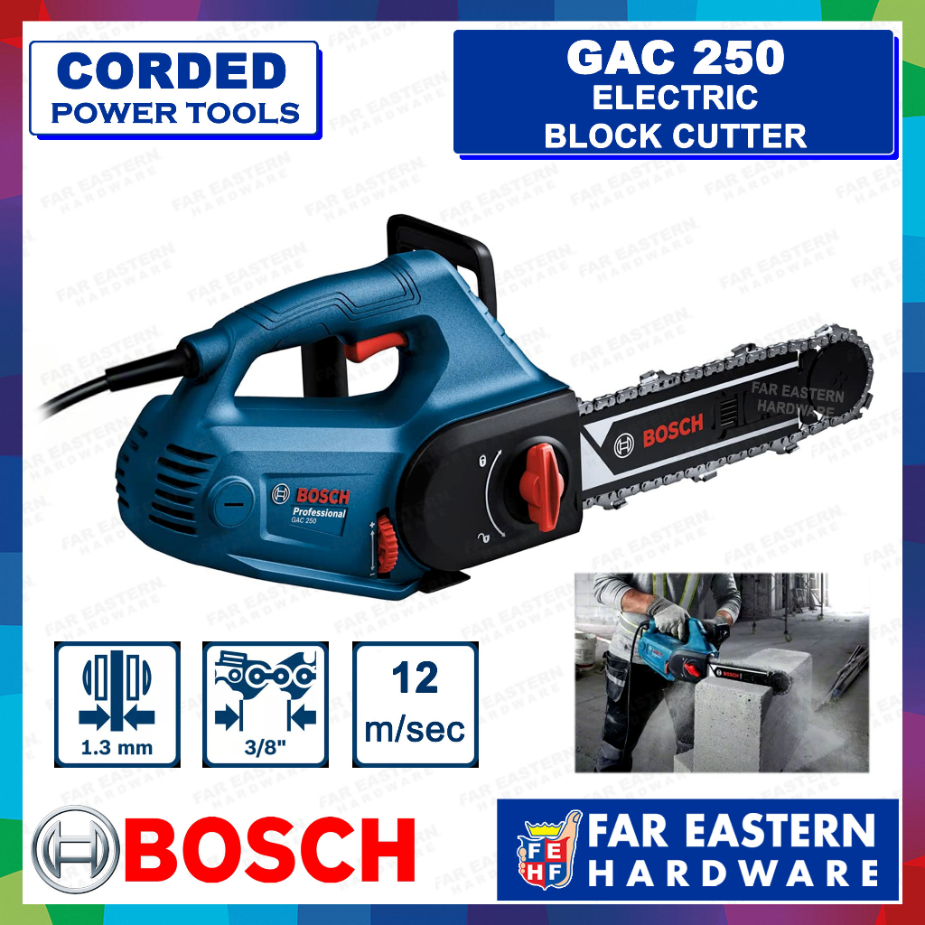 BOSCH GAC 250 AAC Electric Aerated Block Concrete Cutter w/ TCT Saw ...