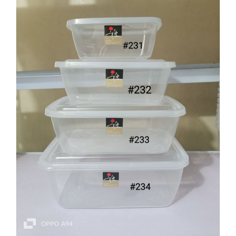 MIYABI RECTANGULAR TRANSPARENT FOOD KEEPER (SET OF 3) | Shopee Philippines