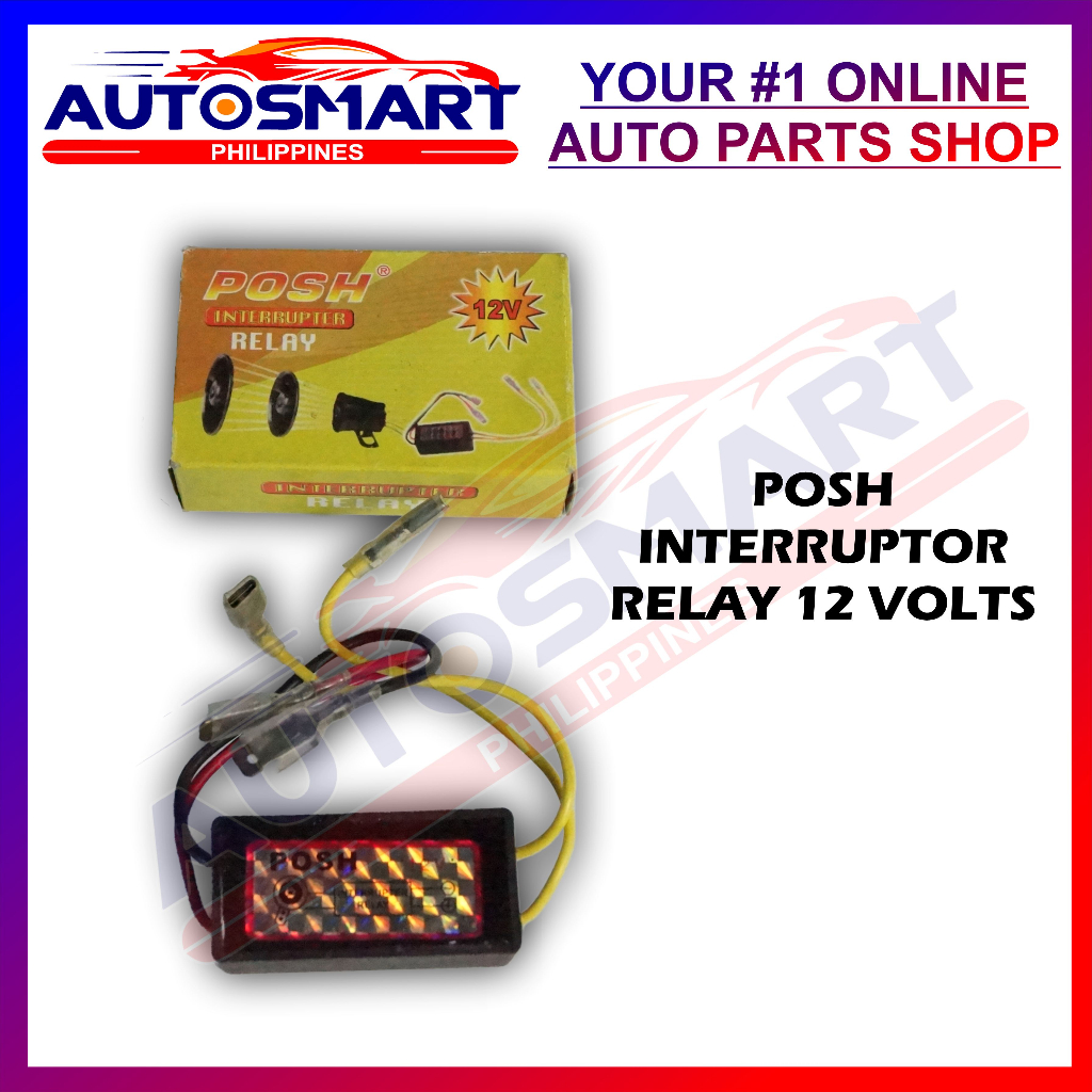 Posh interrupter relay 12 volts for Horn / Led / BackFire | Shopee ...