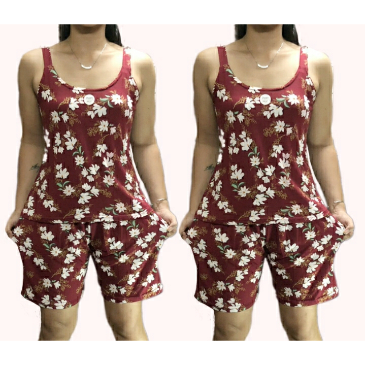 SPAD TERNO SHORT FLORAL PRINTED SET FOR ADULT(FIT UP TO XL) | Shopee ...