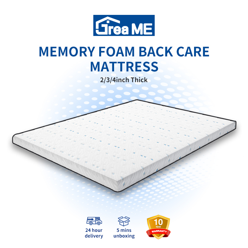 DreaMe 2/3/4inch Thick Memory foam back care Mattress Soft and ...