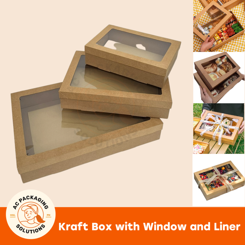 Kraft Box with Window 200 gsm | Shopee Philippines