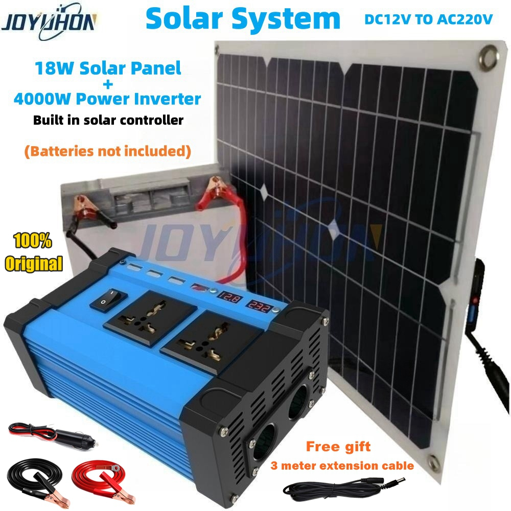 JOYUHON Solar System 4000W Power Inverter Built-in Solar Controller ...