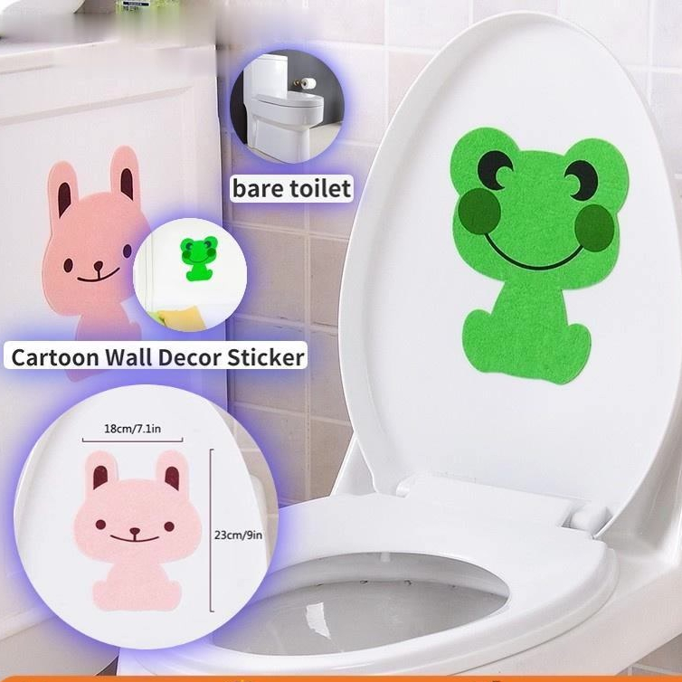 Cartoon Toilet Sticker Deodorant Pad Cute WC Sticker Family DIY Decor ...