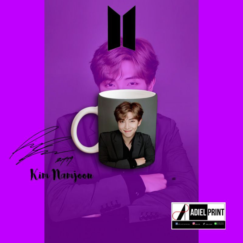 Bts mugs Kim namjoon RM bts member | Shopee Philippines