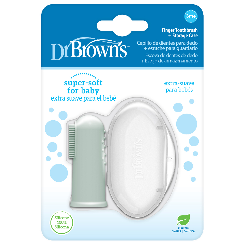 Dr. Brown's Silicone Finger Toothbrush With Case | Shopee Philippines