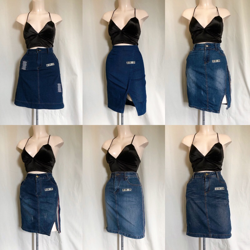 MINI and MIDI DENIM / COTTON SKIRT COLLECTION | Shopee Philippines