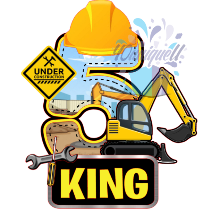 Construction themed Cake Topper (3D/Layered) | Shopee Philippines