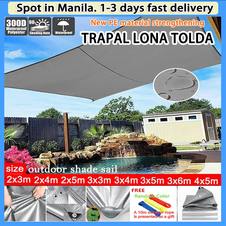 【free rope】Trapal Waterproof Makapal Roof Rainproof Cloth Tolda lona ...