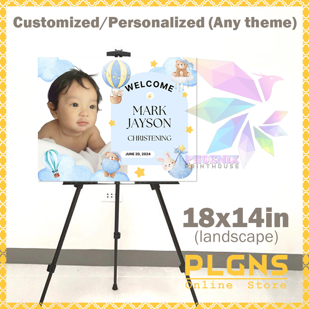 Welcome Board Signage Board Stand for any event Wedding Christening ...