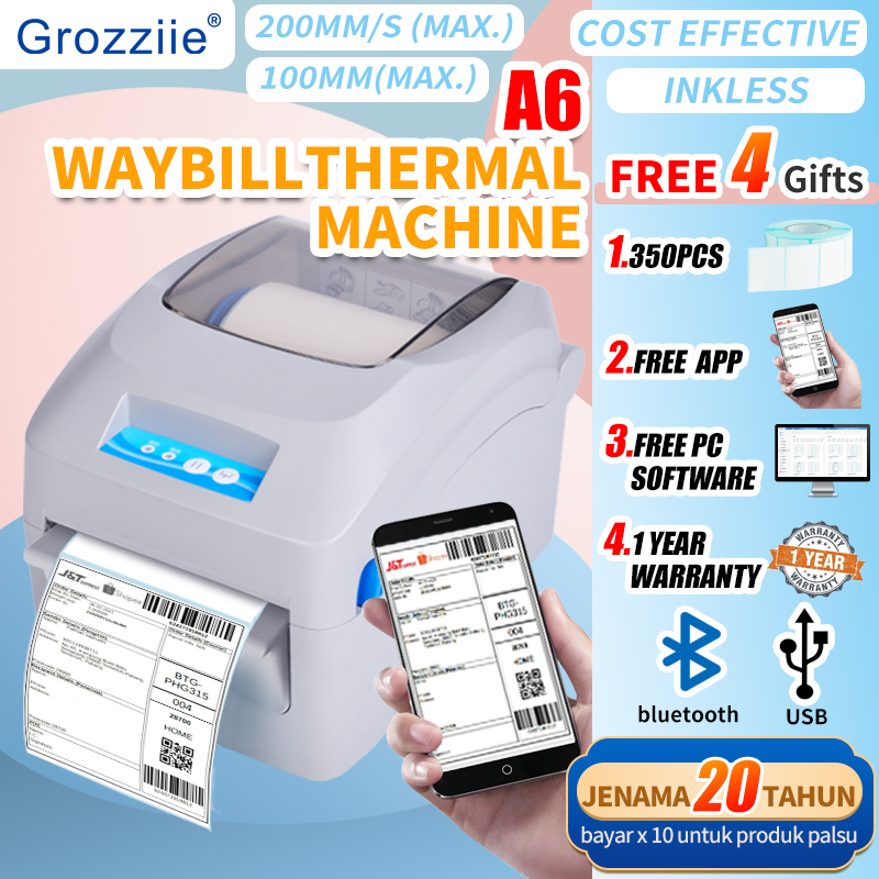 Thermal printer air Waybill Barcode Shipping Label bluetooth usb ...
