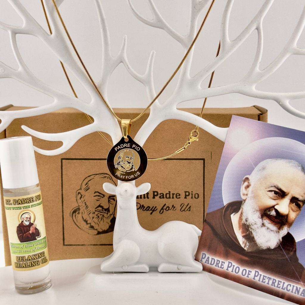 Blessed Saint Padre Pio Miracle Healing Necklace (Original PVD 18k ...
