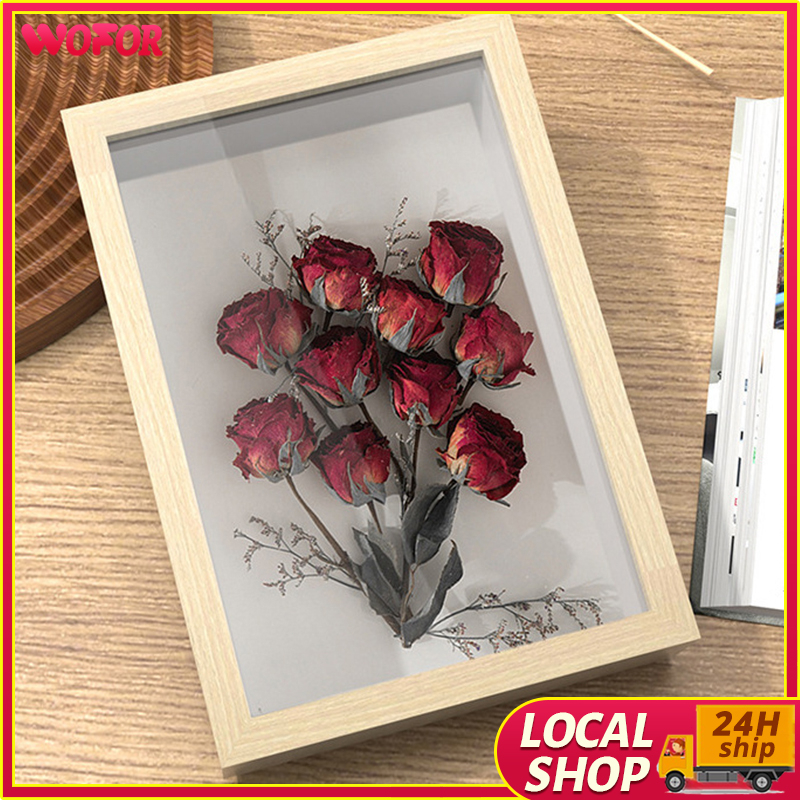Solid wood photo frame DIY hand frame hollow photo frame stereo dry ...