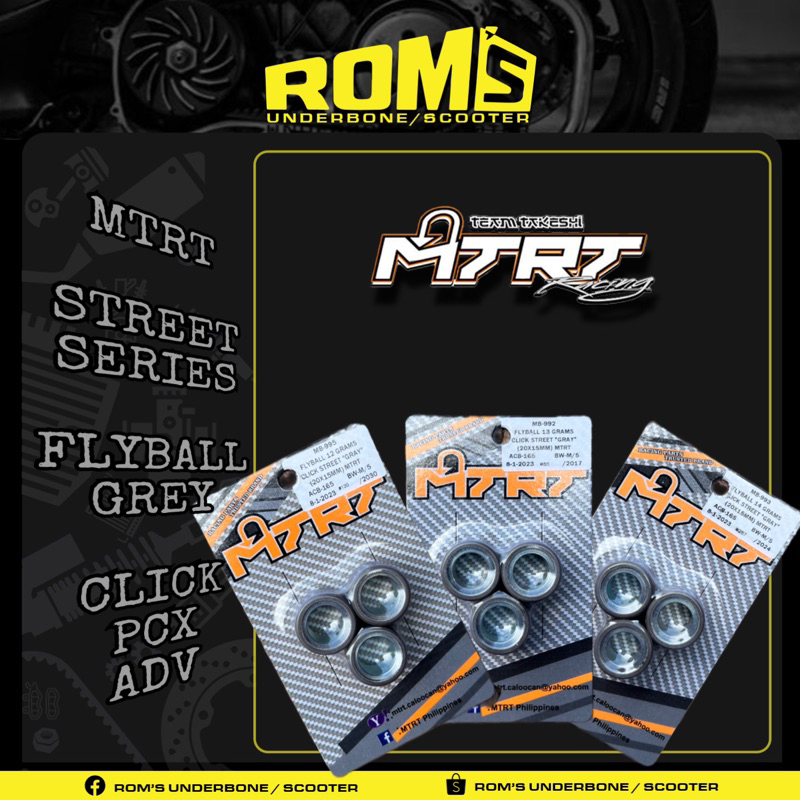 MTRT Street flyball (3pcs) Honda CLICK, PCX, ADV 150/160 | Shopee ...