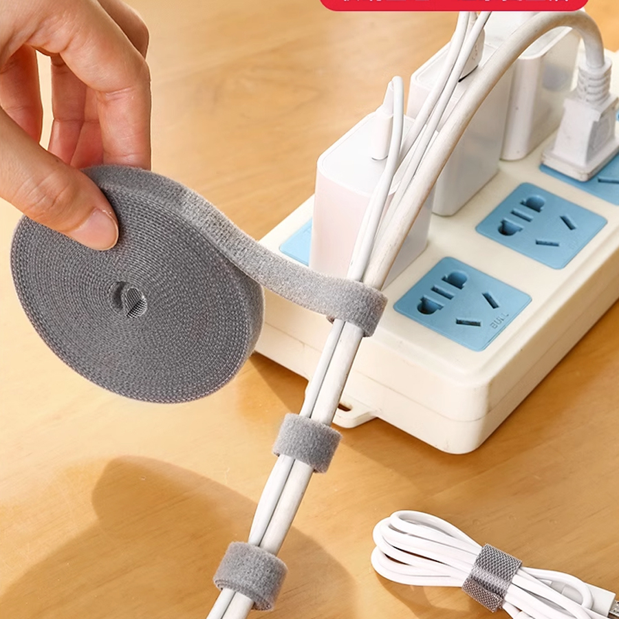 Blue Rae 5 METERS Reusable Cable Organizer, Straps Cable Ties Hook ...