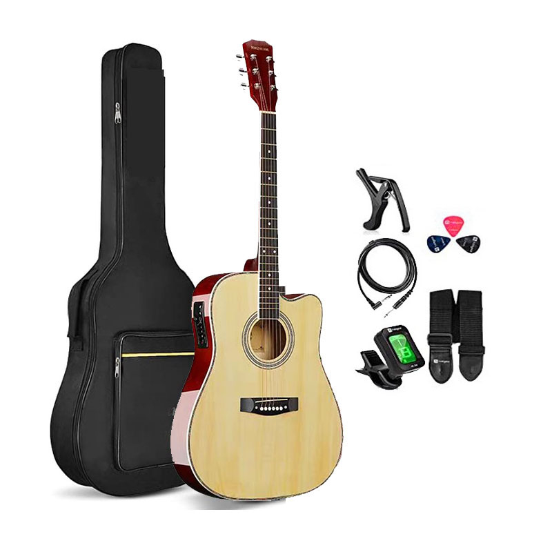 KAWES 41 inch Acoustic Electric Guitar With 4EQ Pickup with Truss Rod ...