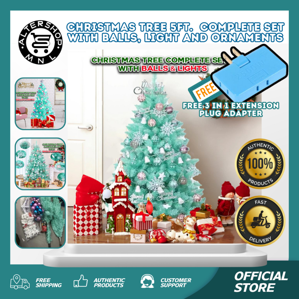 Original Christmas Tree Set 5ft with Accessories | Shopee Philippines