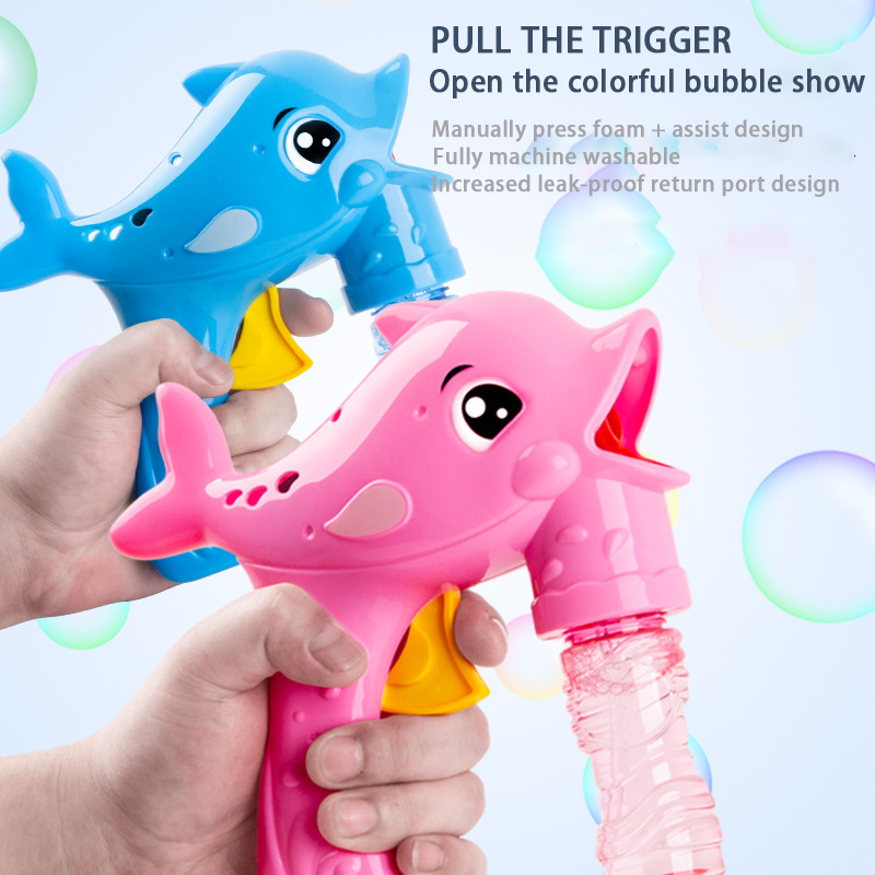 Fully Automatic Dolphin Bubble Gun Toy Dolphin Foam Gun Outdoor Toy ...