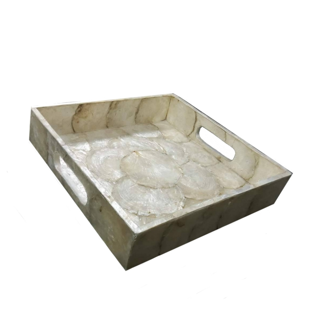 Laminated Capiz Rectangular Tray 16 inches | Shopee Philippines