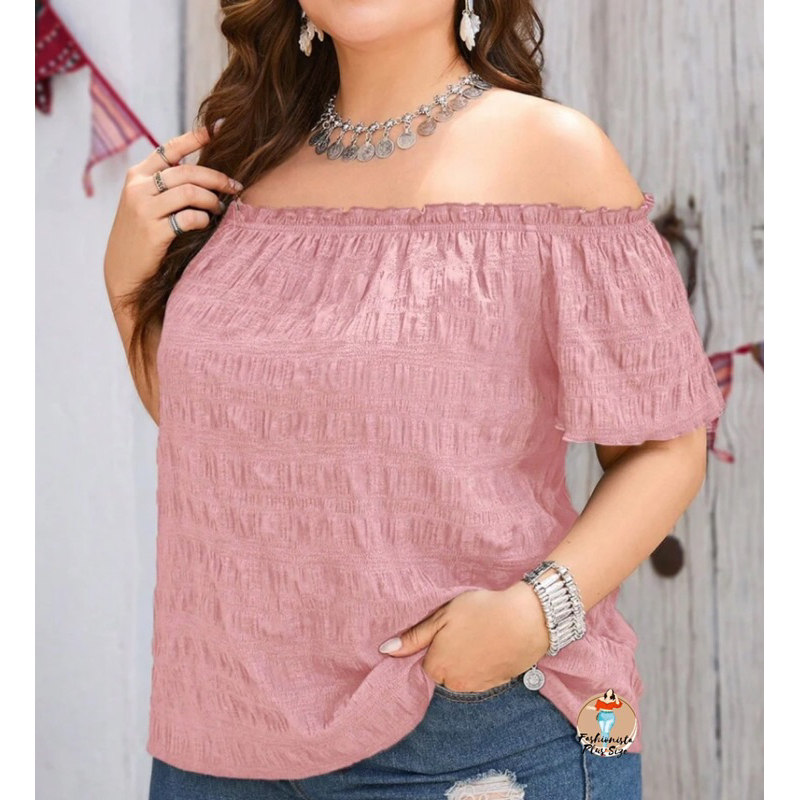 Fashionista Plus Size Off Shoulder Blouse 31187# | Shopee Philippines