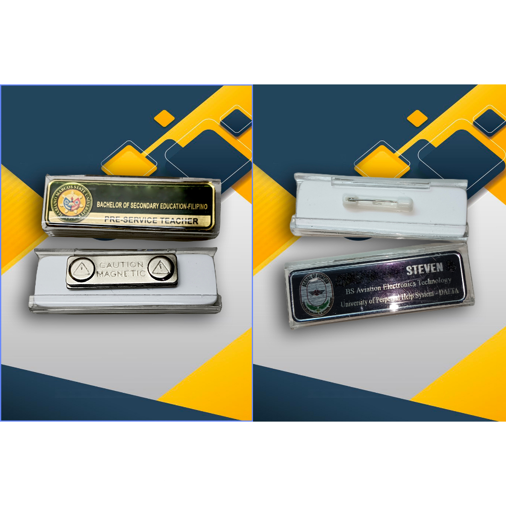 NAME PLATE CASE (CLEAR ACRYLIC CASE COMBINATION WITH MAGNET OR PIN ...